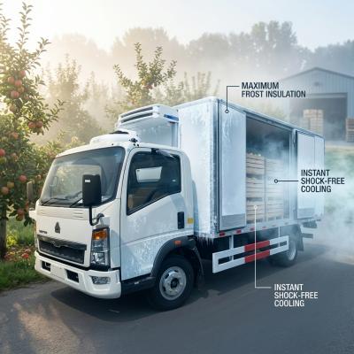 China High Insulation Refrigerated Truck With Polymer Composites Van Board for sale