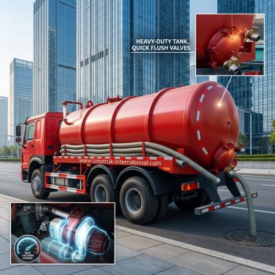 China 15CBM LHD 336HP Sewage Suction Truck , Septic Tank Pumping Truck for sale