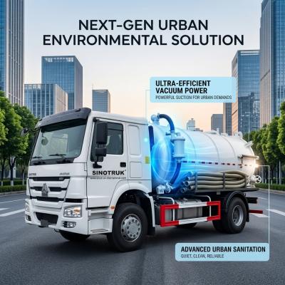 China Sanitation Enterprise Sewage Suction Truck 8-12CBM RHD 4X2 , Liquid Waste Trucks for sale