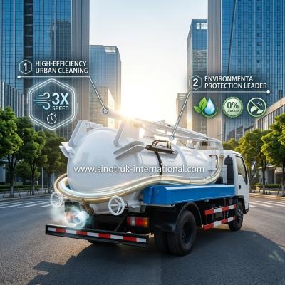China High Pressure Vacuum Pump Sludge Truck For Muddy Water Sanitation Vehicles for sale