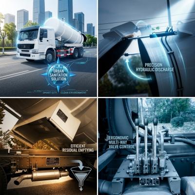 China 20CBM LHD 336HP Sewage Suction Truck With Time Saving Vacuum Pump for sale
