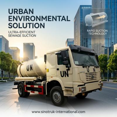 China Sanitation Enterprise Sewage Suction Truck 8-12CBM LHD 4X2 , Liquid Waste Trucks for sale