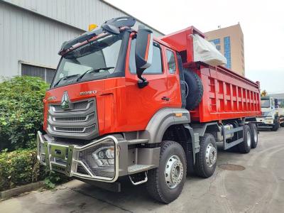 China Super Bearing HOWO 8×4 Red Tipper | 371HP Strong Power, 27CBM Large Capacity, 80–100T Heavy-Duty Transport for sale