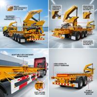 China Tri-Axle Side Lifter Container Loader Trailer for 20ft 40ft Containers with 37 Ton Capacity and 16000mm Length for sale