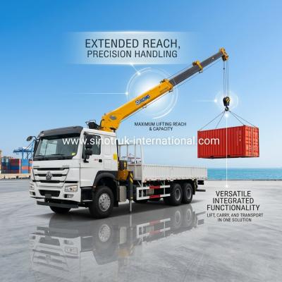 China SINOTRUK Truck Mounted Cranes Equipment 12 Tons XCMG For Lifting 6X4 400HP for sale