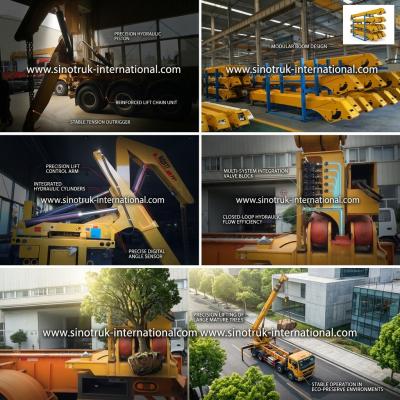 China 37 T Container Side Loader Crane Truck Mounted Crane With Hydraulic System for sale