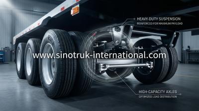 China Four Axles Lowbed Semi Truck And Trailer With ISO / 3C / BV / IFA / SGS Certification for sale