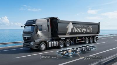 China Hydraulic Heavy Equipment Flatbed Semi Trailer Storage Boxes For Mining Industry for sale