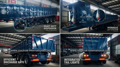 China Construction Business Semi Trailer Truck For Transporting Soil, Sand High Safety for sale