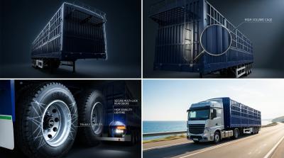 China Logistic Industry Tri Axle Semi Tipper , Cargo  Semi Low Bed Trailer for sale