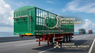China Light Self - Weight Cargo Semi Trailer Truck Used In Logistic Industry for sale