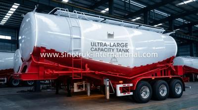 China Carbon Steel Semi Truck Trailer / Powder Material Semi Flatbed Trailers for sale