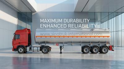 China 3 Axles 50000 Liters Semi Trailer Truck CIMC Fuel Tanker For Carrying / Storing Oil for sale