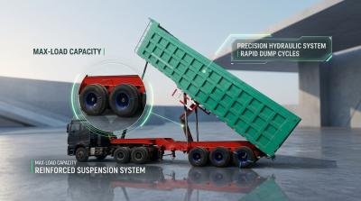 China Large Loading Capacity Semi Trailer Truck 60 Tons 25-45CBM With ISO Certification for sale