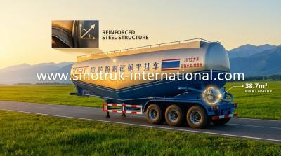 China 50-80 Ton Loading Capacity Semi Trailer Truck For Cement Plant / Large Construction Sites for sale