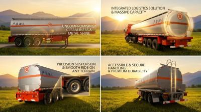 China High Strength Semi Trailer Truck With Multi Channel Swash Plate Tanker for sale