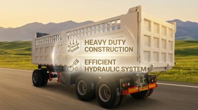 China Trailer Dump Truck 3 Axles 60Tons 11m for Mining and Construction business for sale