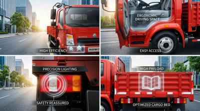 China SINOTRUK HOWO 8 Tons Light Duty Trucks LHD 4X2 116HP ZZ1087D3614C180 for sale
