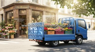 China Single Row HOWO Light Duty Trucks ZZ1047C3414C1R45 With A/C, Two Seats for sale