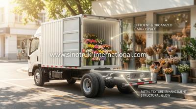 China HOWO Small Goods Transporting Light Duty Trucks Two Sits Single Berth With A / C Chassis LHD for sale
