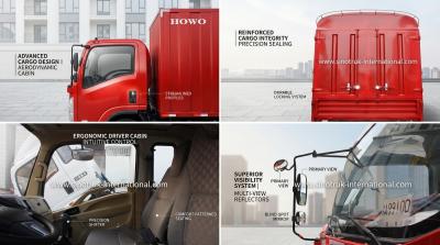 China SINOTRUK HOWO 16 Tons Light Duty Trucks LHD 140HP , Box Van Truck ZZ1167G3815C1 for sale