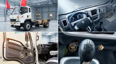 China Small Goods Transporting Light Duty Trucks Two Sits Single Berth With A / C for sale