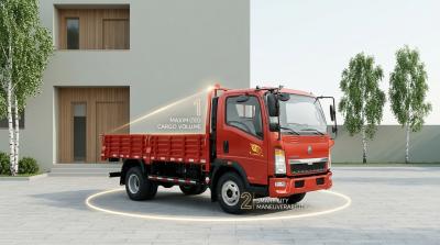 China White SINOTRUK Light Duty Trucks  Transporting Vegetables Fruits for sale