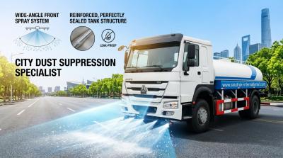 China High Efficiency Construction Water Tank Truck 10CBM With 360 Degrees Rotation for sale