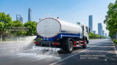 China HOWO SINOTRUK Water Tank Truck 300HP Blue for sale