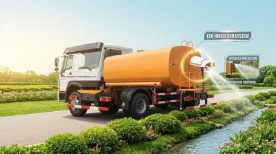 China 6500 Gallon Water Truck Water Tank Truck Hydraulically Operating Air Assistance for sale