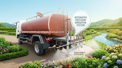 China Water Tank Truck SINOTRUK HOWO 6CBM for Landscape Engineering / Mining area for sale
