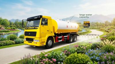 China Pneumatic / Manual Control System 16CBM Water Tank Truck 6×4 Drive Type for sale
