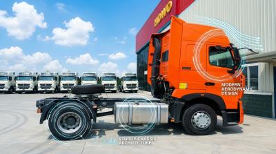 China Strong Engine Euro 2 International Tractor Trailer For 30 -40 Tons Traction Capacity for sale