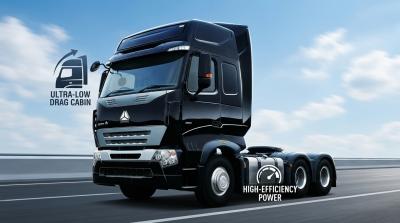 China A7 Tractor Truck LHD 6X4 Euro 2 371 HP With Power Assisted Hydraulic Steering for sale