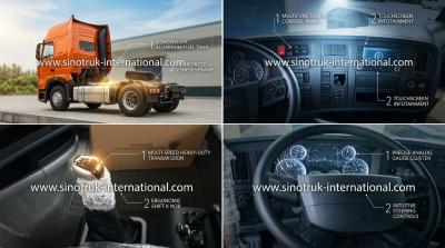 China Left Hand Driven Tractor And Semi Trailer Howo Heavy Duty Truck Euro II for sale