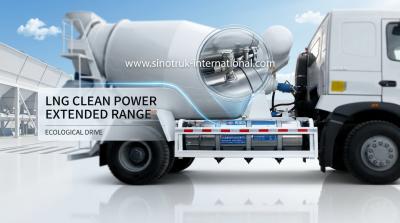 China 10 Cubic Meters Concrete Mixer Truck With Pump A7 371HP 6X4 RHD for sale
