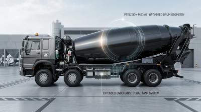 China SINOTRUK HOWO 8x4 LHD Concrete Mixer Truck 371HP for sale