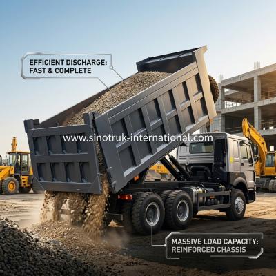 China Heavy-Duty 50-Ton Dump Truck: 6x4 Chassis, 20CBM U-Shaped Box & 371HP Engine for sale