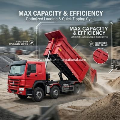 China Tipper Dump Truck SINOTRUK HOWO A7 8X4 For Construction ZZ3317V3567B1 for sale