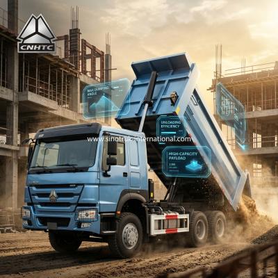 China Blue U-Trough Dumper (20CBM, 6×4, 380HP): Standout Advantages for Quick Material Discharge for sale