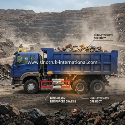 China Sinotruk N7 Tipper Dump Truck 10 Wheels 400Hp 6 × 4 With Warning Light for sale