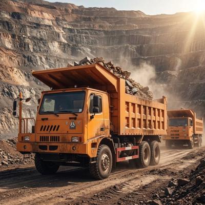 China 6X4 LHD Mining Tipper Dump Truck 371HP 70 Tons SINOTRUK HOWO For Mining Industry for sale