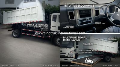 China Middle Lifting Tipper Dump Truck , SINOTRUK 4x2 Howo Dumper for sale