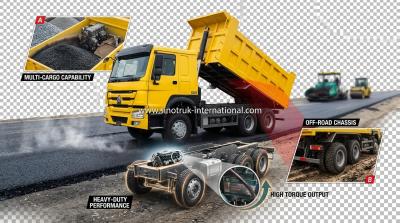 China 371HP LHD SINOTRUK HOWO 6x4 Dump Truck For Mining Using for sale