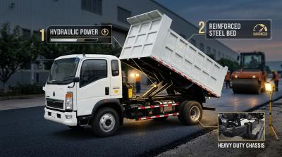 China Sinotruk Howo Light Duty Dump Trucks 4×2 Rhd 8 Tons 116hp for sale
