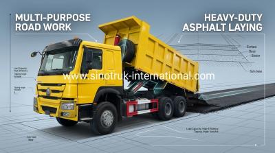 China Low Fuel Consumption Tipper Dump Truck For Mining Industry / Construction for sale