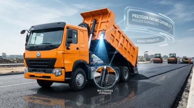 China Euro 2 Standard 10 Wheels Tipper Dump Truck 30 - 40 Tons For Loading Sand / Stones for sale