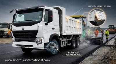 China White Color Sinotruk Howo Dump Truck High Fuel Efficiency 30 - 40 Tons For Mining for sale