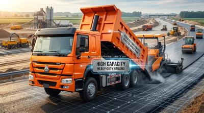 China Orange Sinotruk Howo Dump Truck 371 HP 12 Wheels LHD High Loading Capacity for sale
