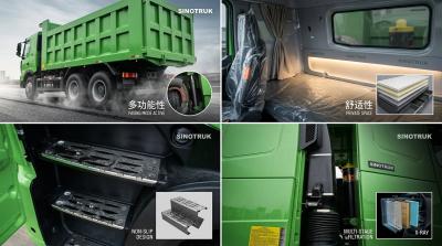 China SINOTRUK HOWO Dump Truck A7 Front Lifting Hydraulic System 30 - 40 Tons RHD 6X4 for sale